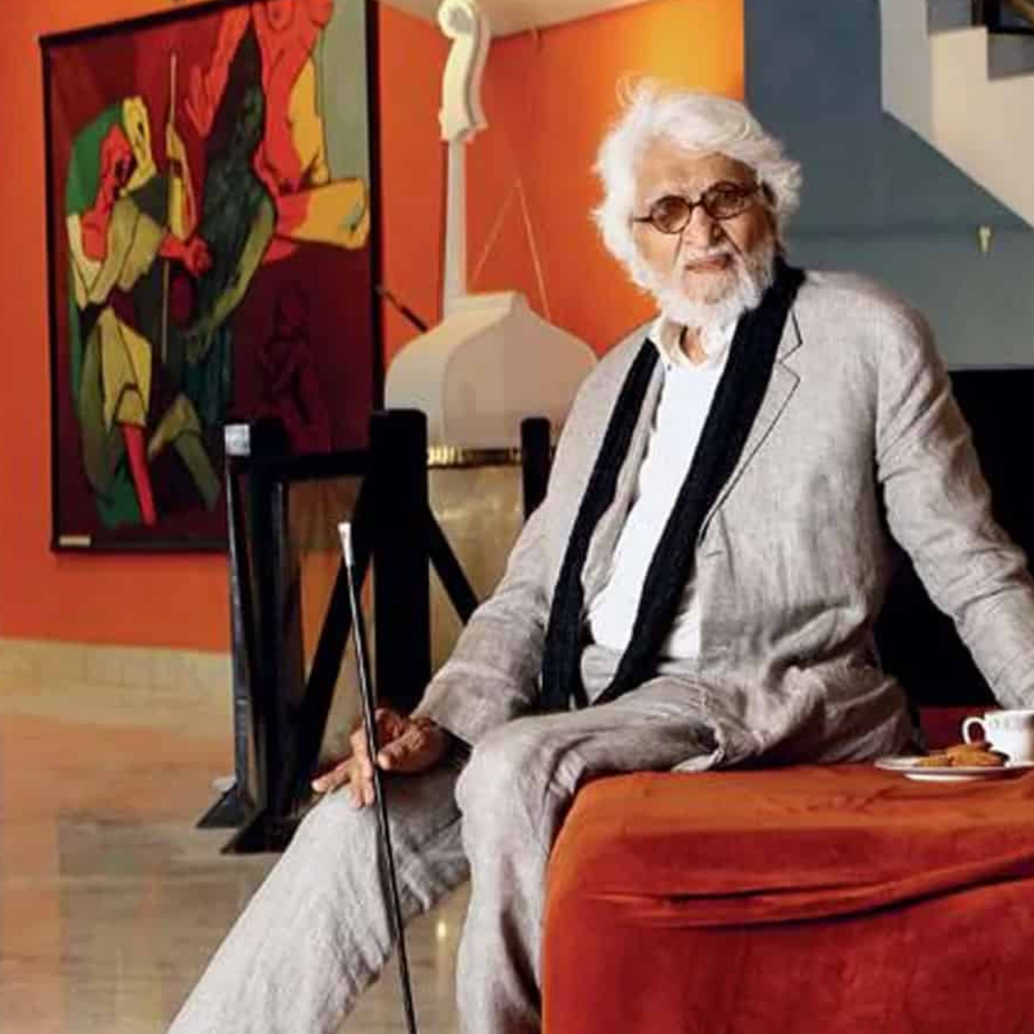 Why M.F. Husain is considered the most famous master of Modern Indian