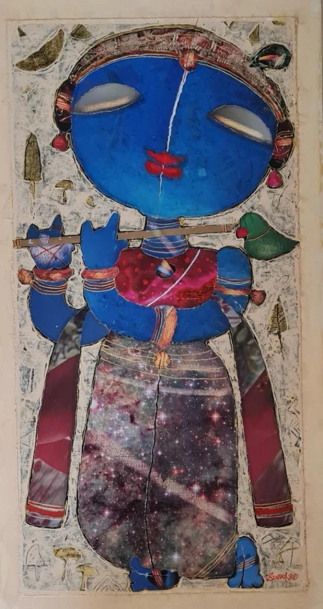 Buy Original Krishna 3 Painting online By G Subramanian | Eikowa