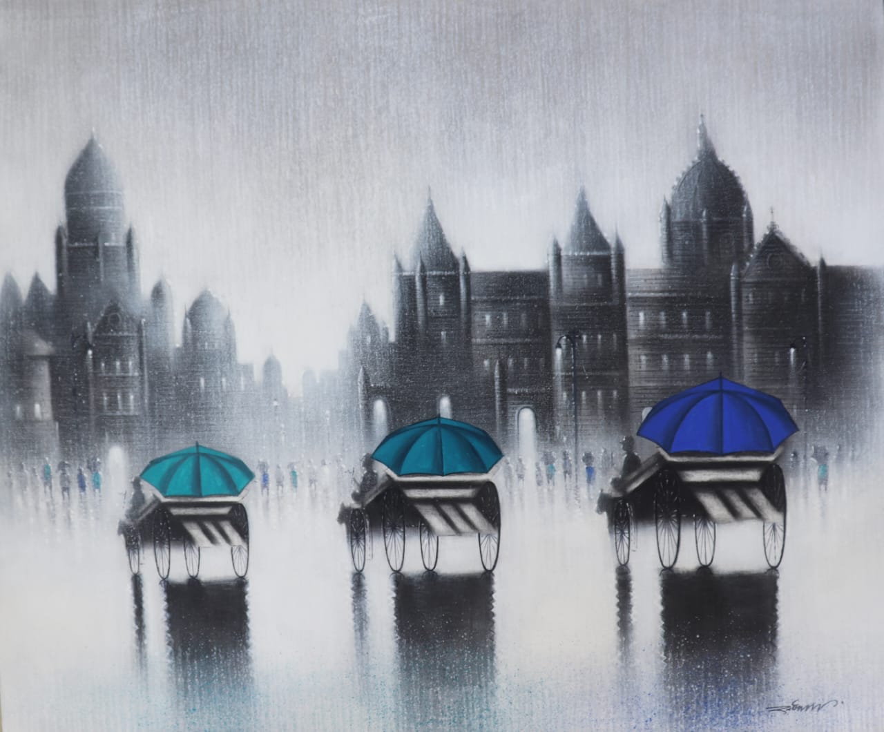 Buy Original Rhythmic Monsoon Ride 1 Painting online By Somnath Bothe ...