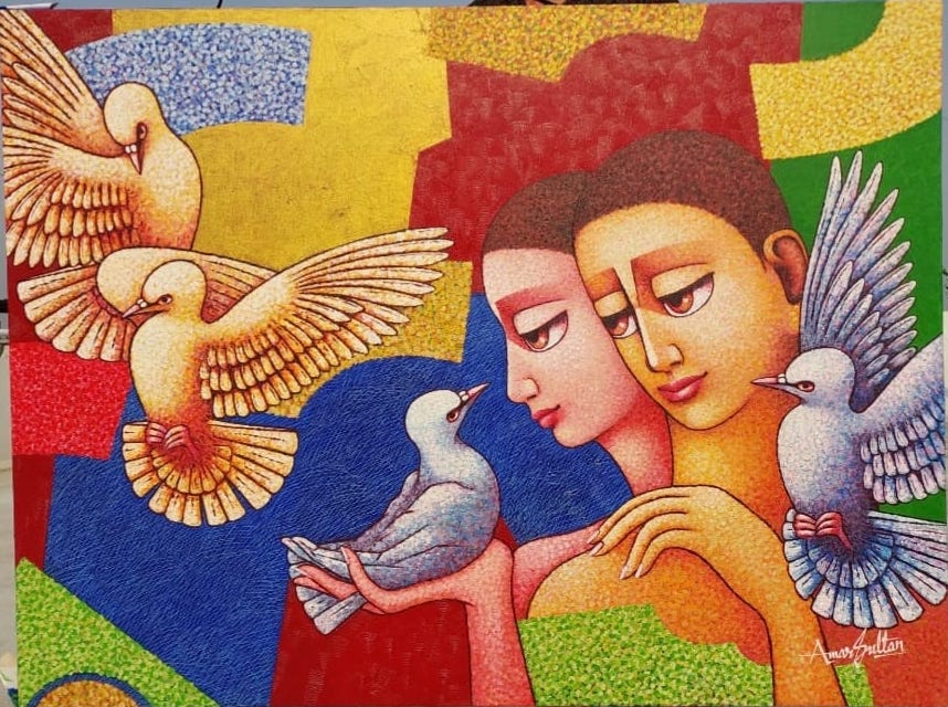 Buy Original Untitled X Painting online By Amar Sultan | Eikowa