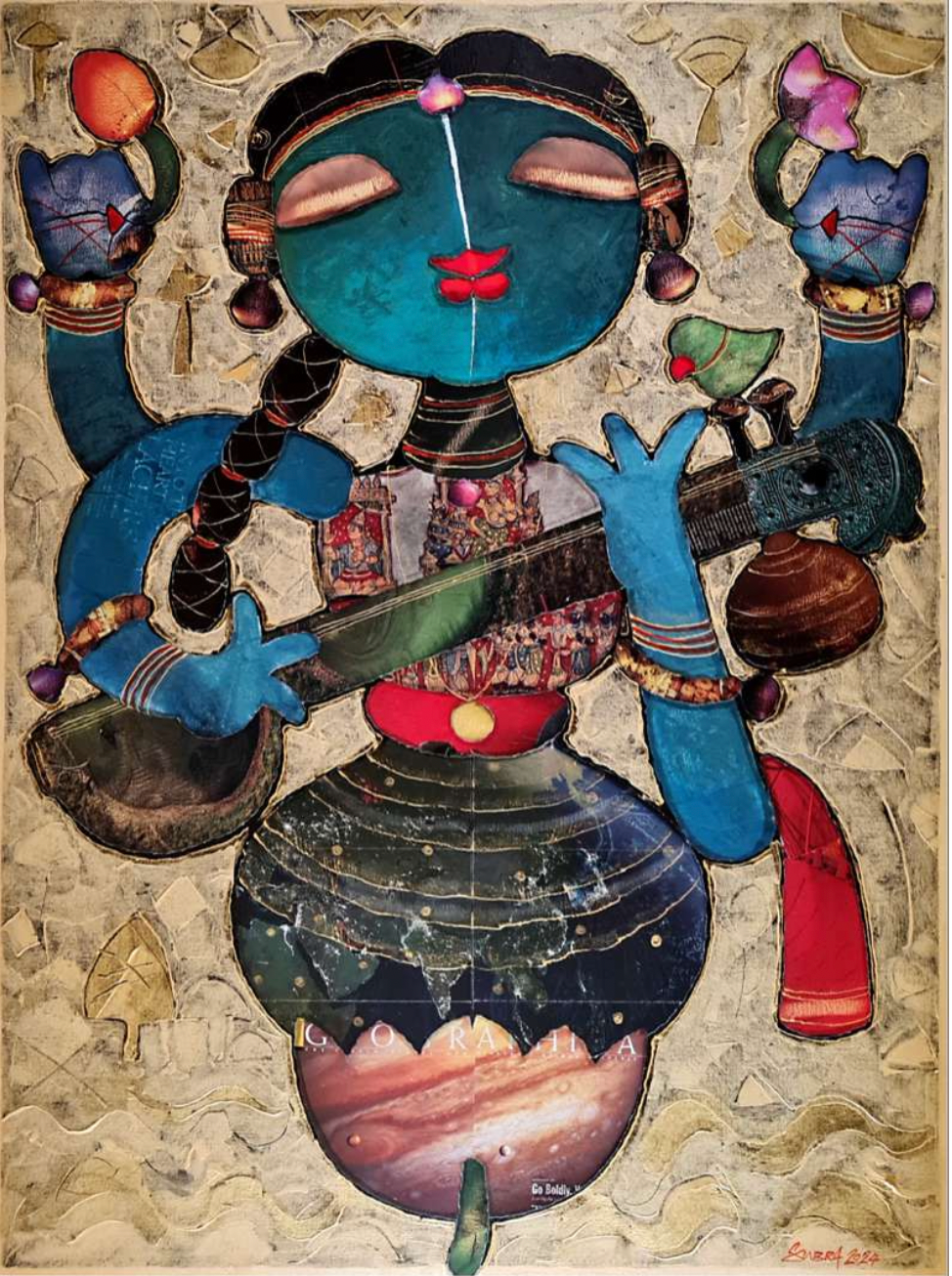 Buy Original Saraswati 2 Painting online By G Subramanian | Eikowa