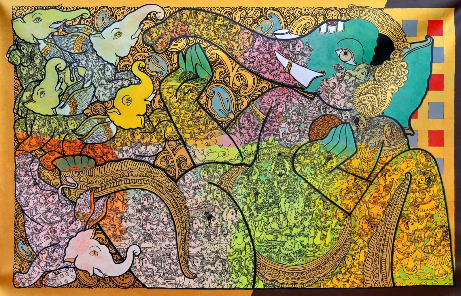 Buy Original Ganesha Painting online By Ramesh Gorjala | Eikowa