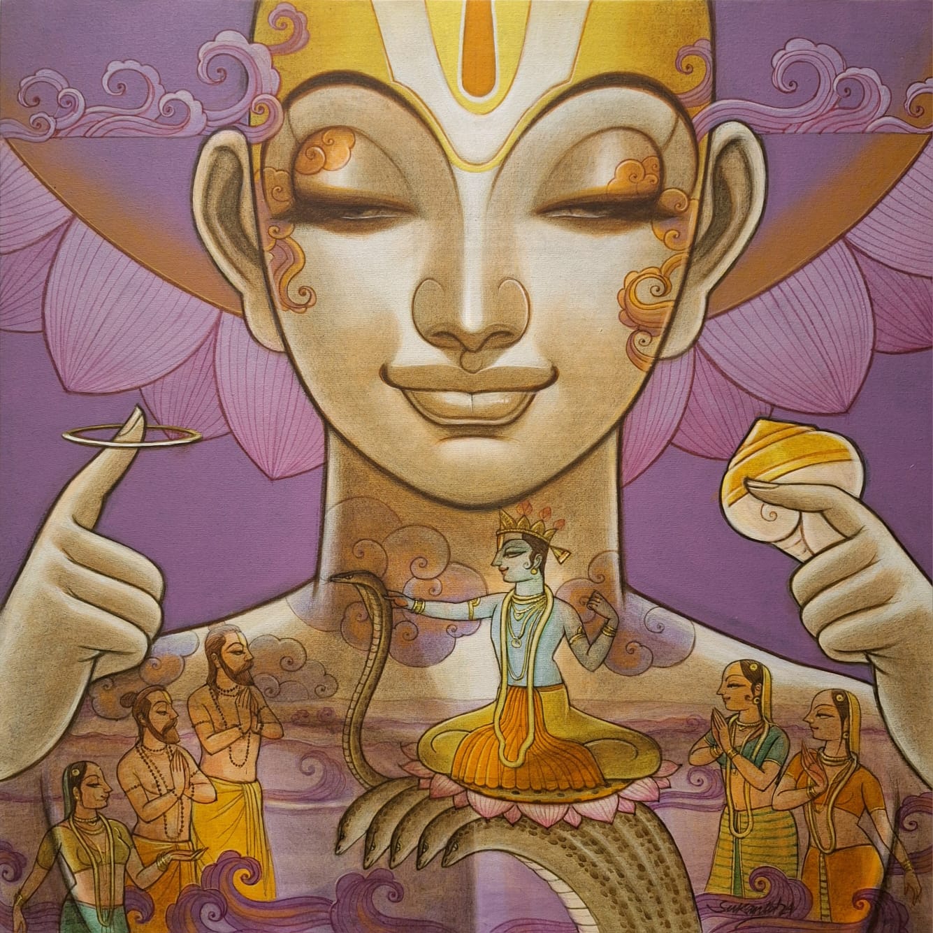 Buy Original Satchitananda 3 Painting online By Sukanta Das | Eikowa