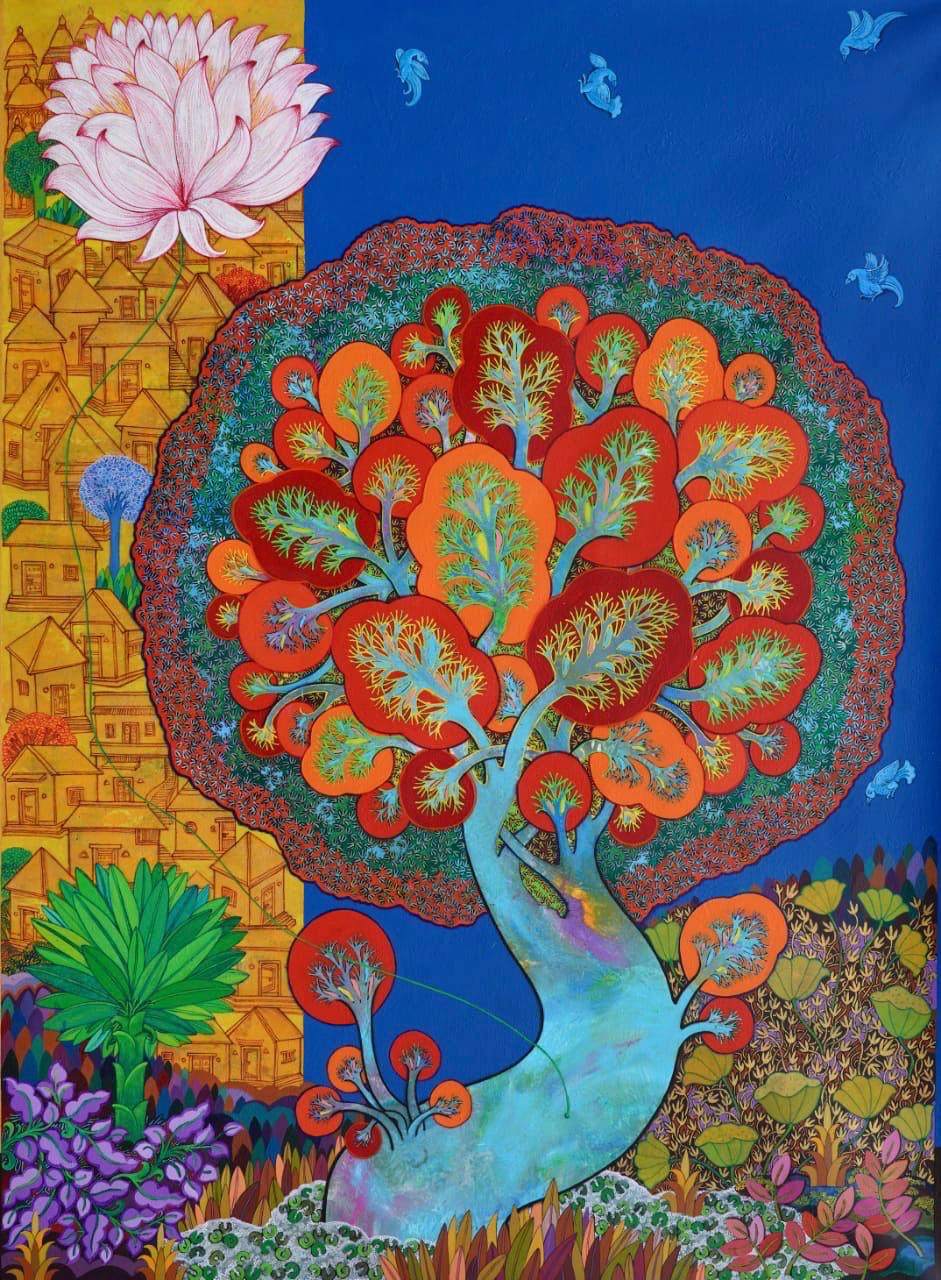 Buy Original CM Untitled -5 Painting online By Chandra Morkonda | Eikowa