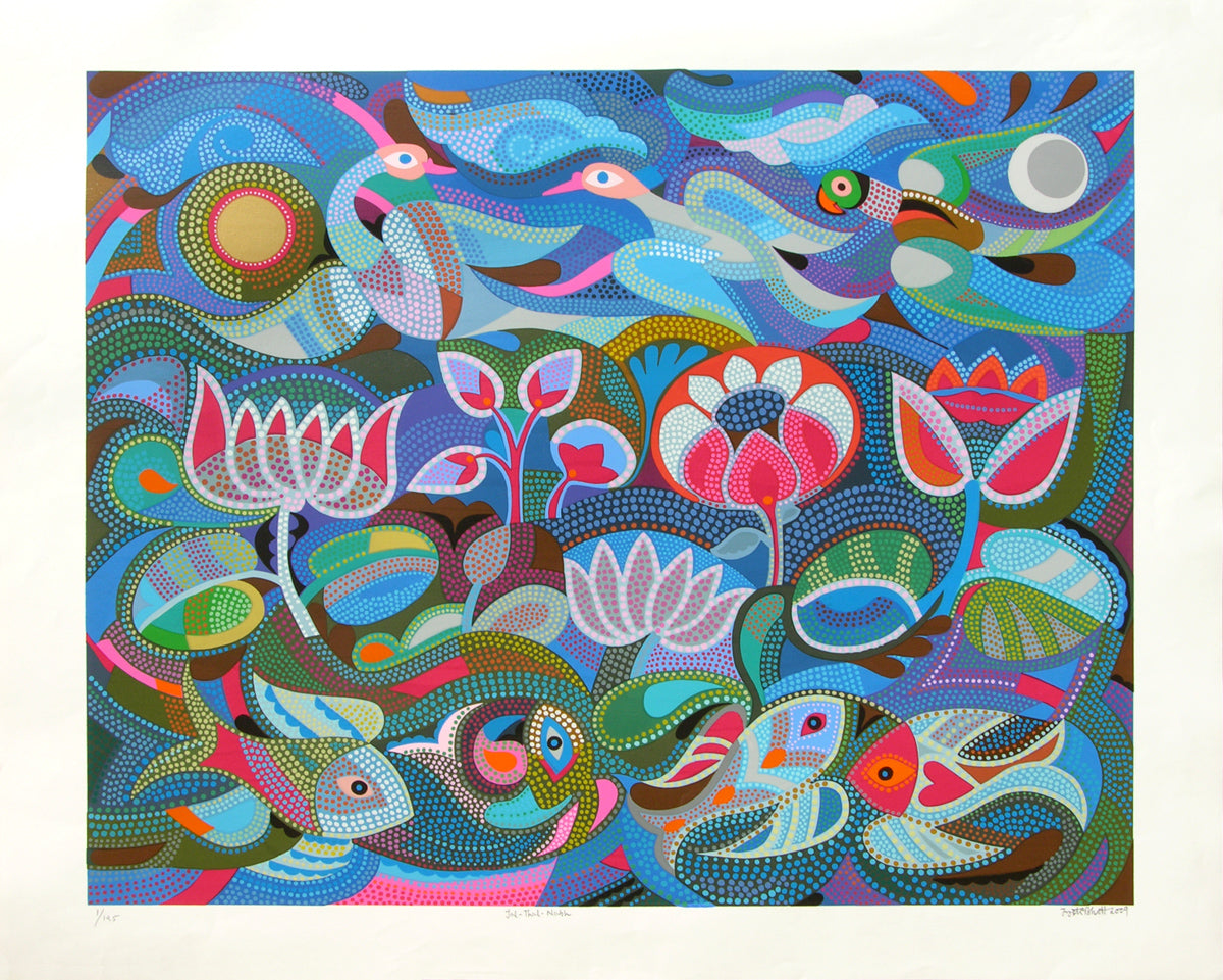 Buy Original Jal Thal Nabh Painting online By Jyoti Bhatt | Eikowa