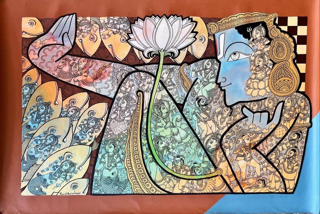 Buy Original RG Vishnu -7 Painting online By Ramesh Gorjala | Eikowa