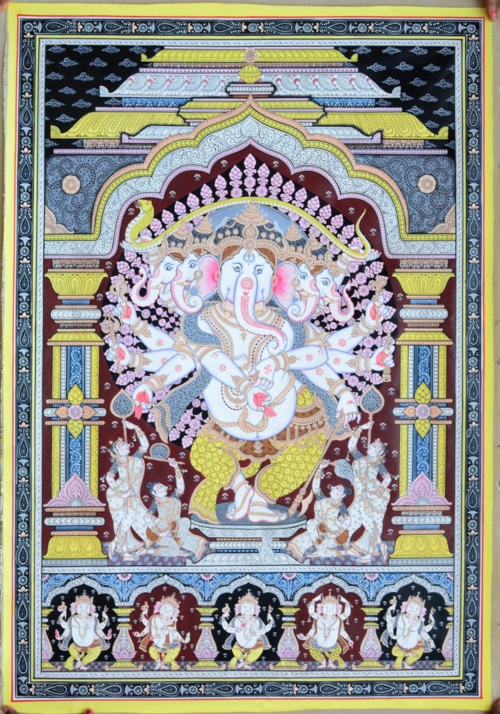 Buy Original Dancing Ganesh -2 Painting online By Pranab Narayan Das ...