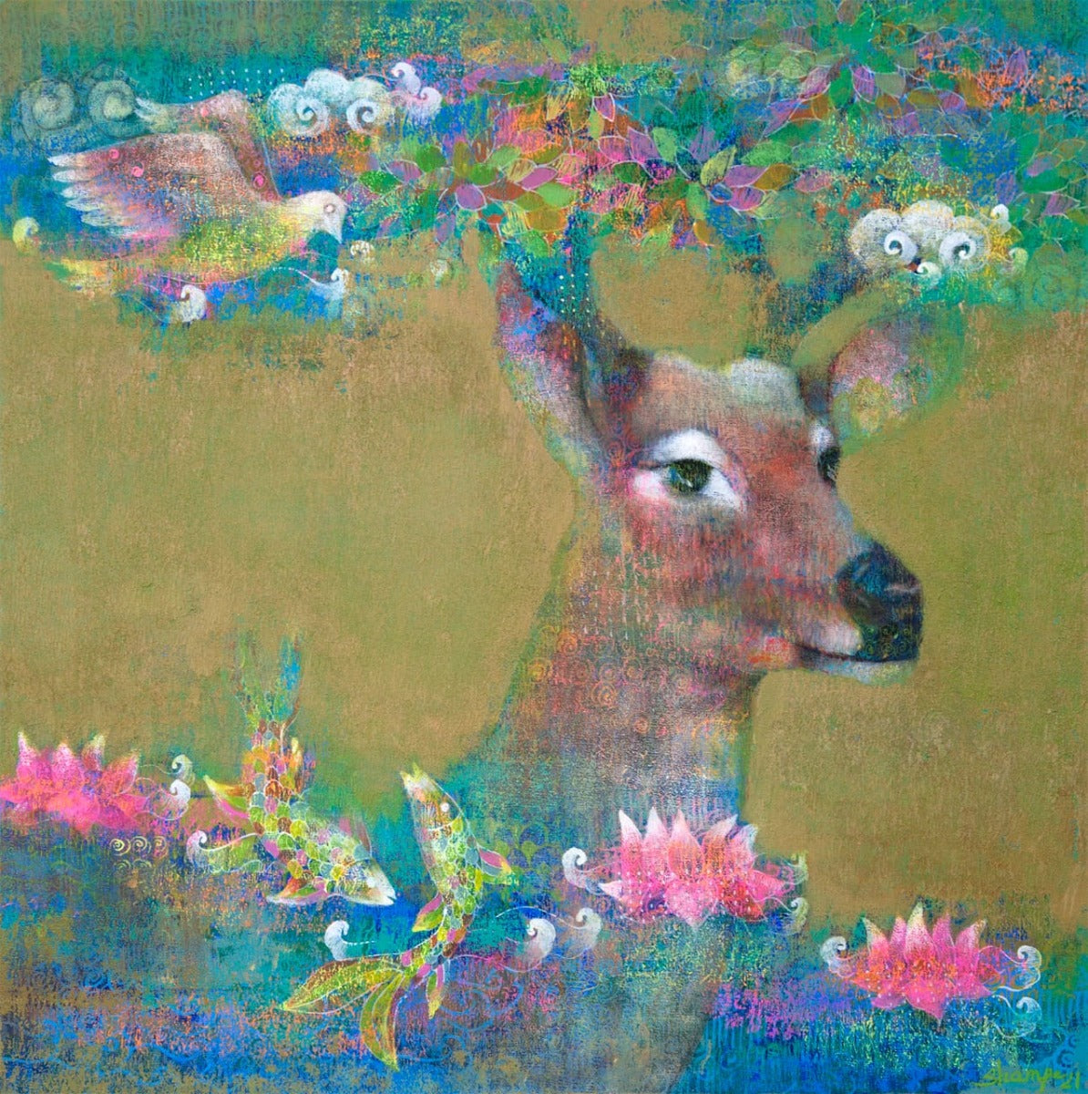 Buy Original Mriga Series Painting online By Shampa Sircar Das | Eikowa