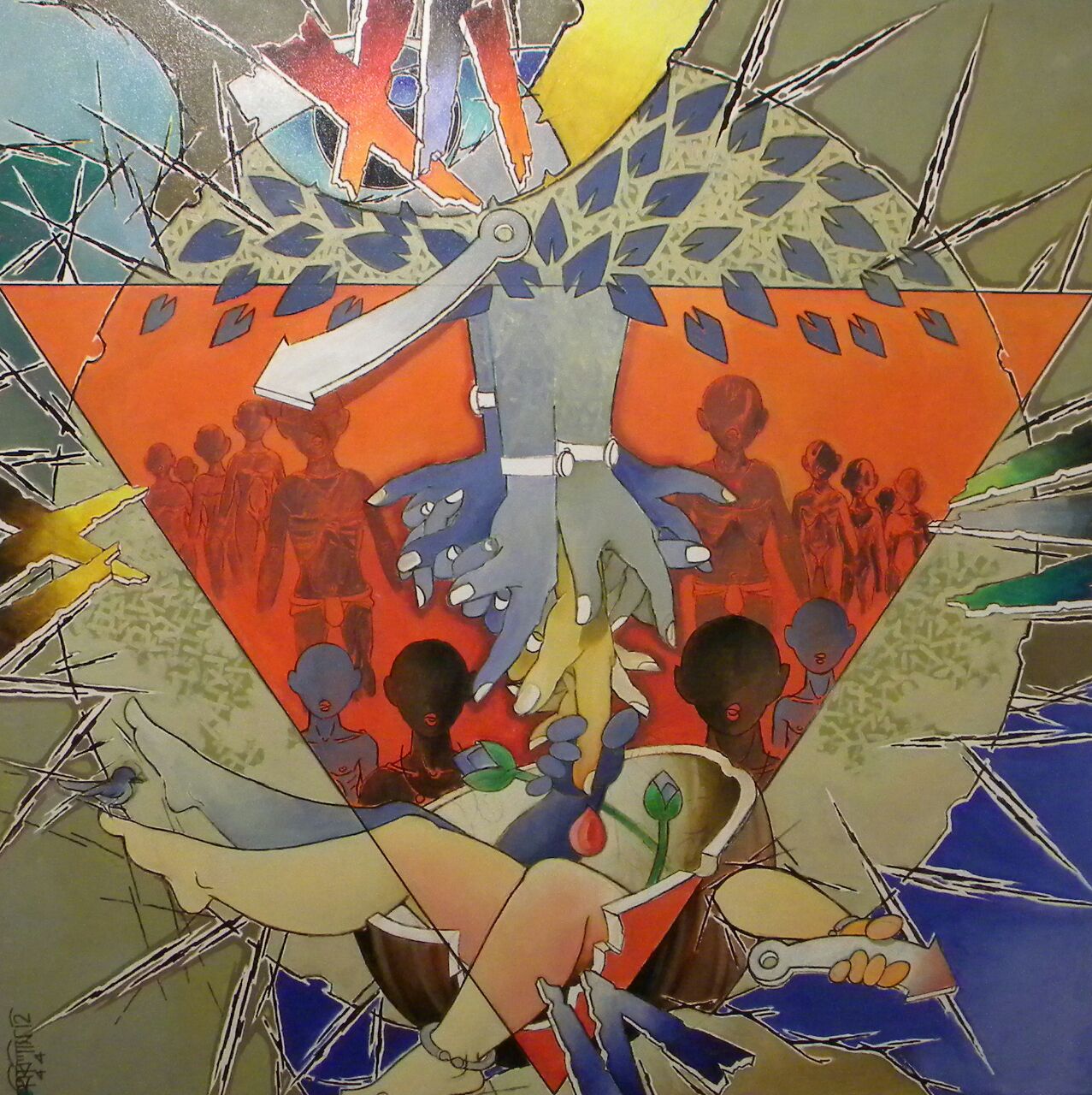 Buy Original Roots and Incarceration Painting online By Biplab Biswas ...